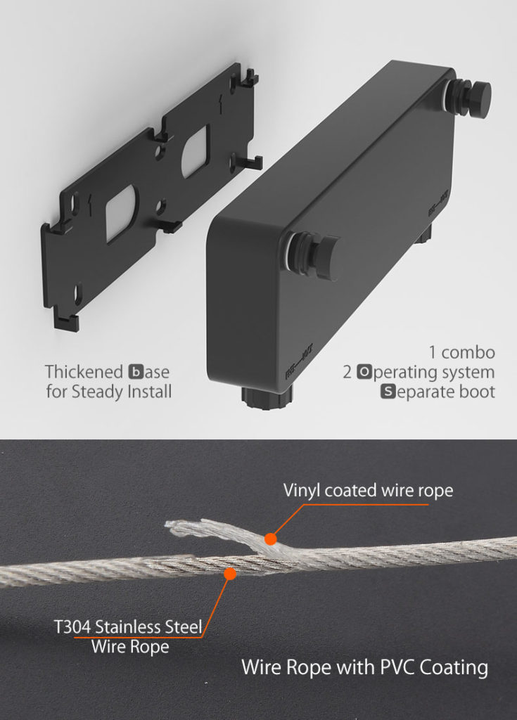 Retractable Clothesline Stainless Wire Rope Reel System | QUEENBATH